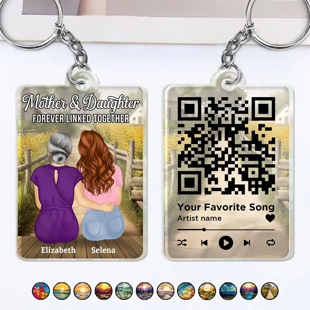 QR Code Mother Daughters Forever Linked Together - Personalized Acryli ...