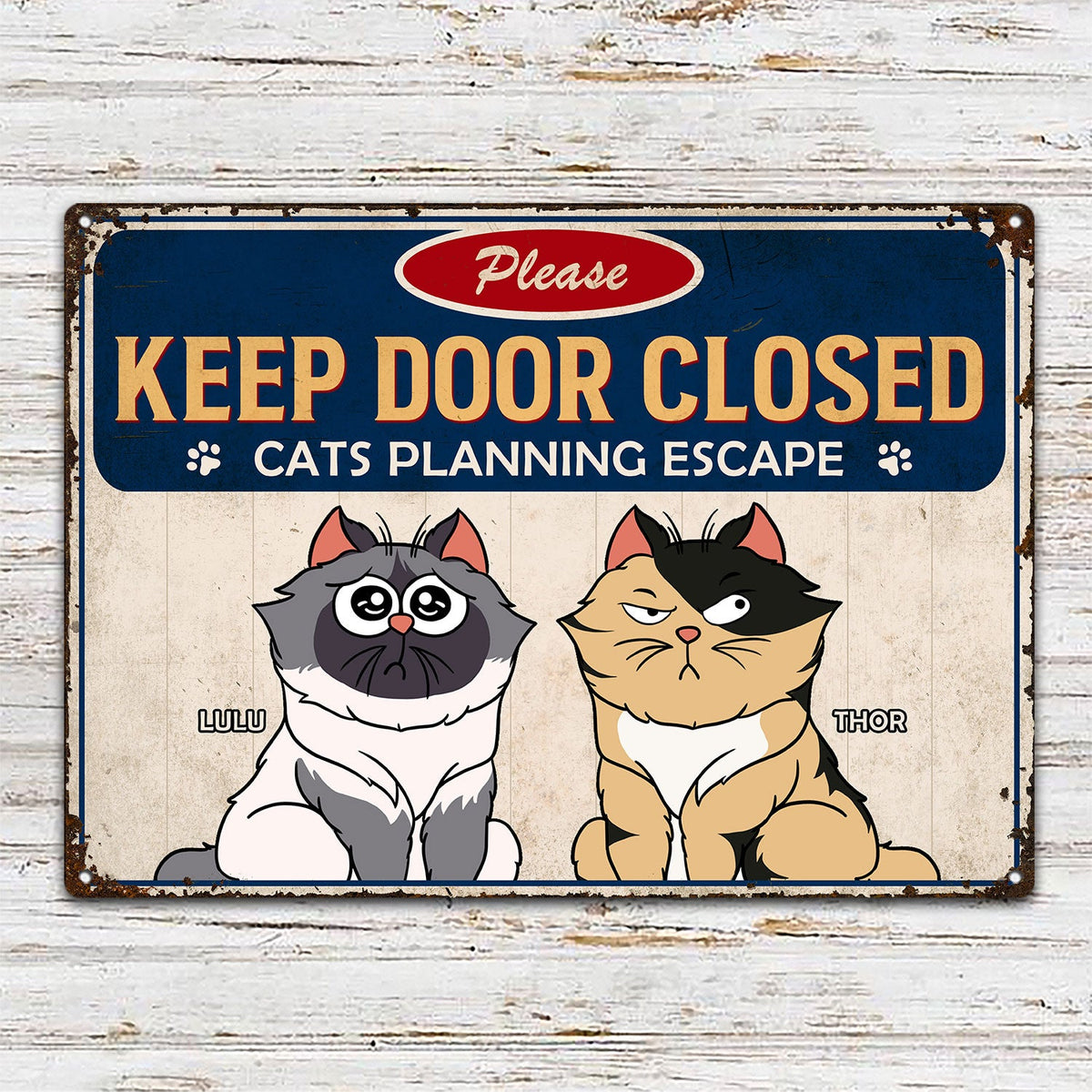 Cartoon Cats Planning Escape - Gift For Cat Lovers - Personalized Clas ...