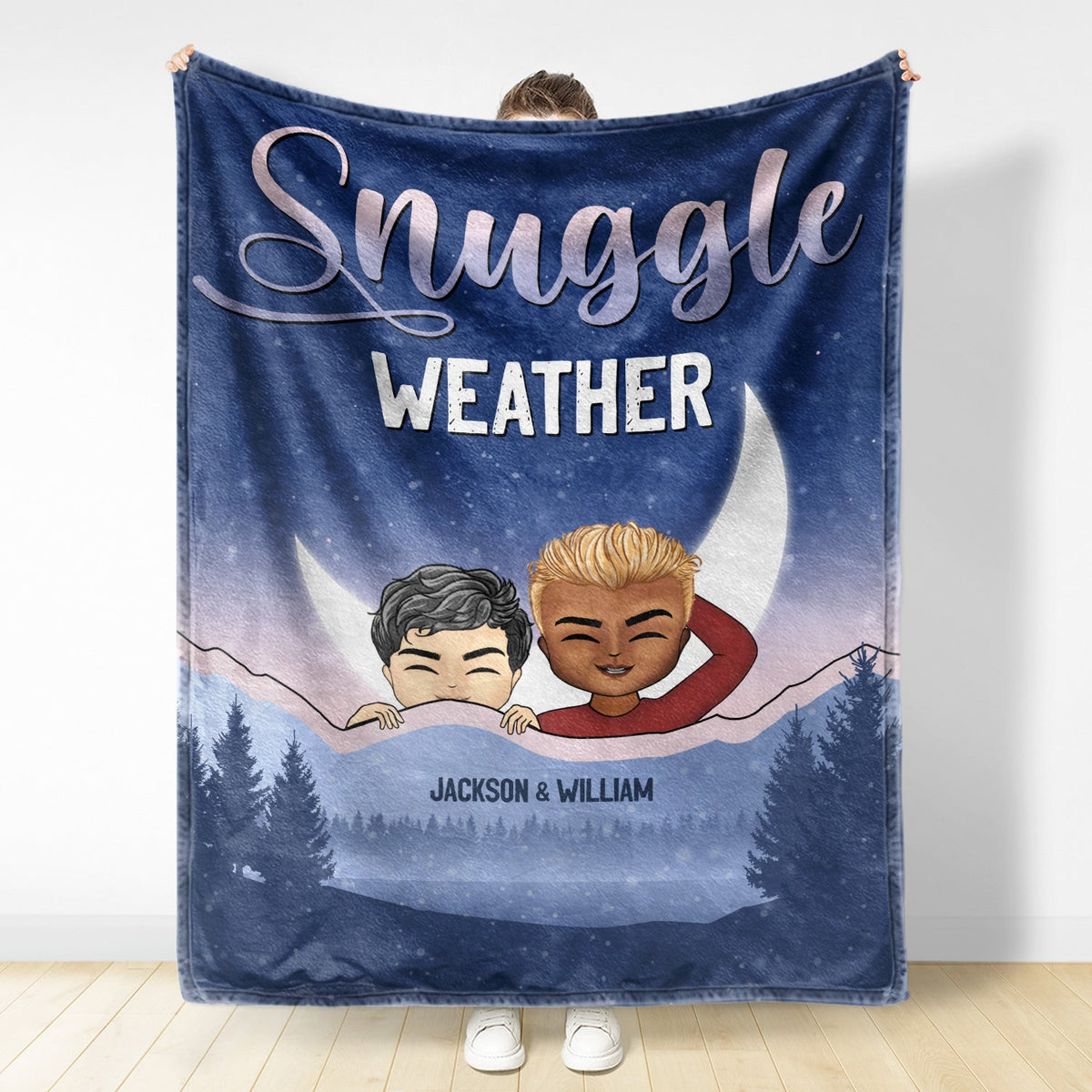 Snuggle Weather - Gift For Couples - Personalized Fleece Blanket ...