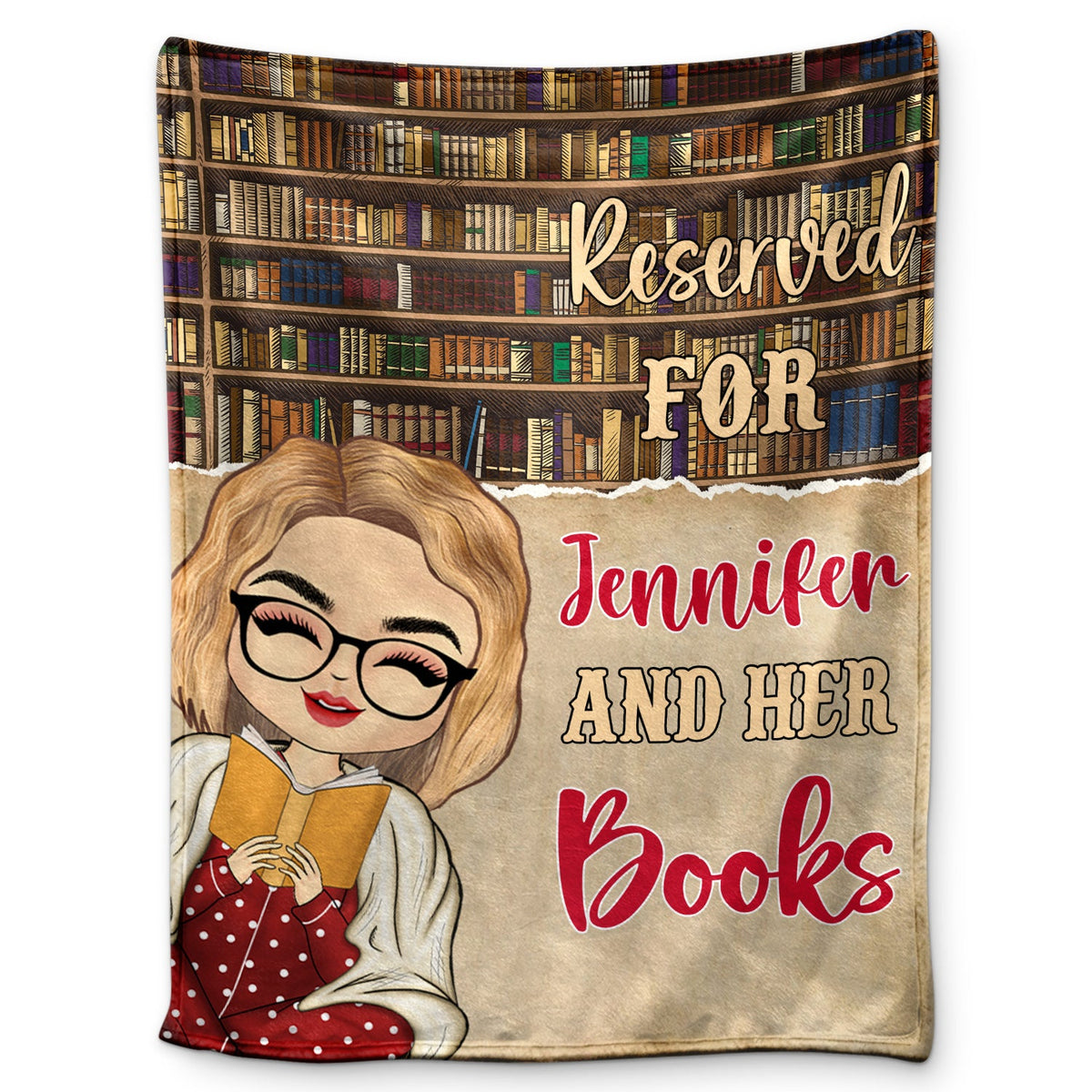 Reading Peeking Reserved For And Her Books - Gift For Book Lovers - Pe ...