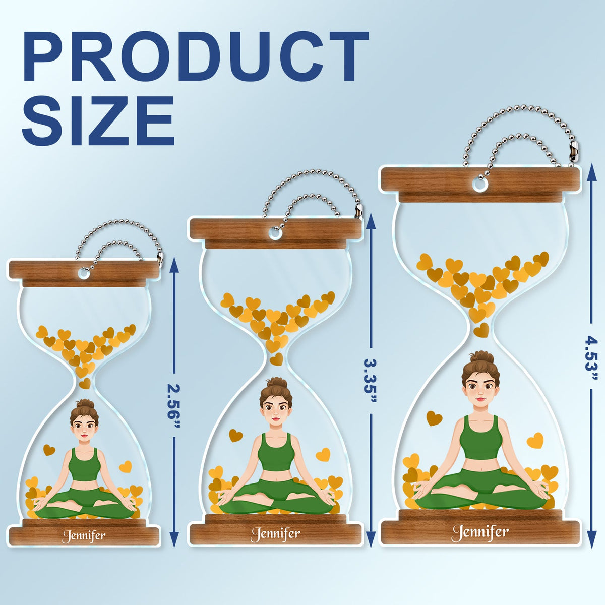 Hourglass - Gift For Yoga Lovers - Personalized Acrylic Car Hanger ...