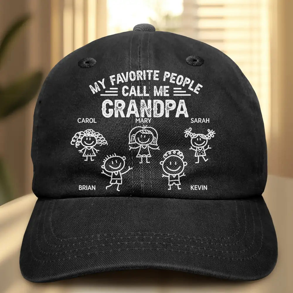 My Favorite People Call Me Papa Kid Stick Figures - Personalized Vinta ...