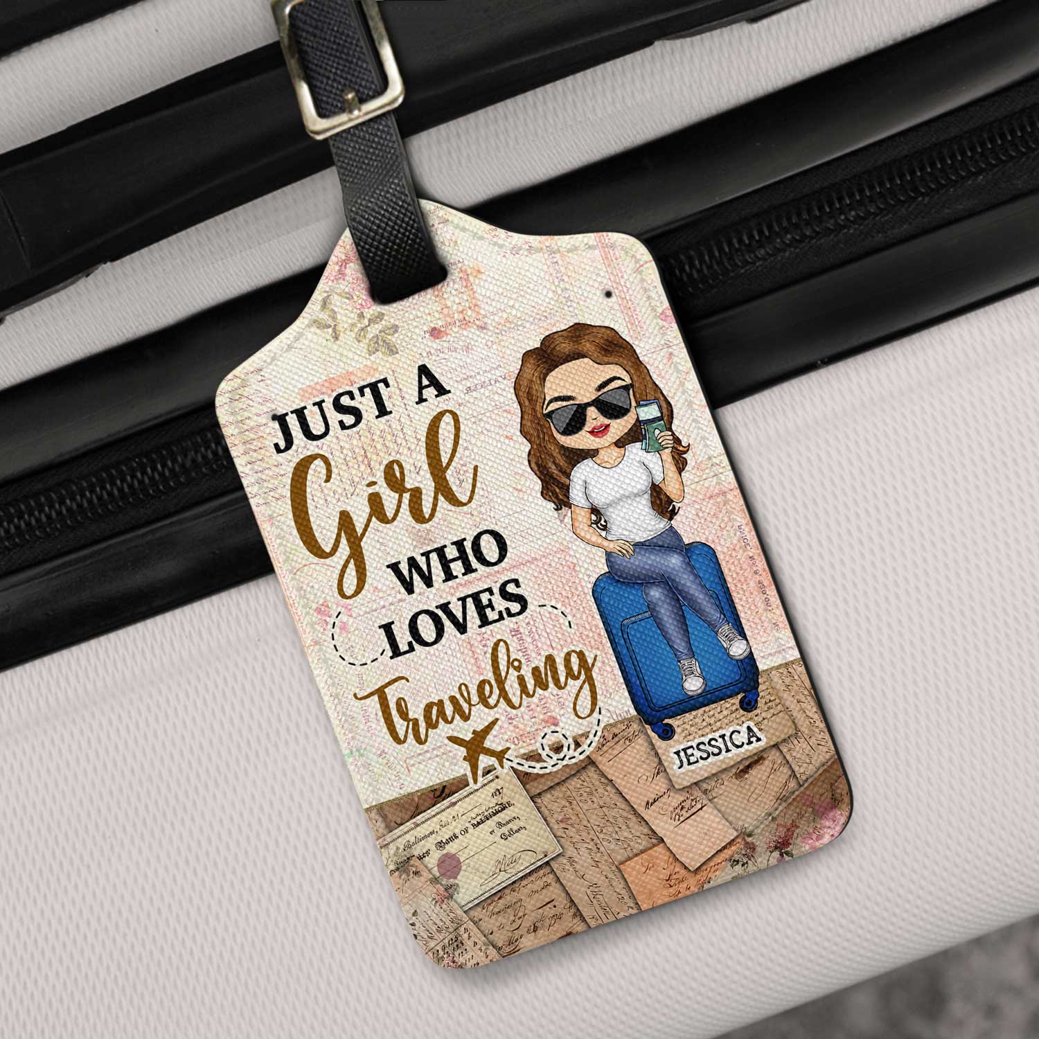 Just A Girl Who Loves Traveling - Gift For Travel Lovers - Personalize ...