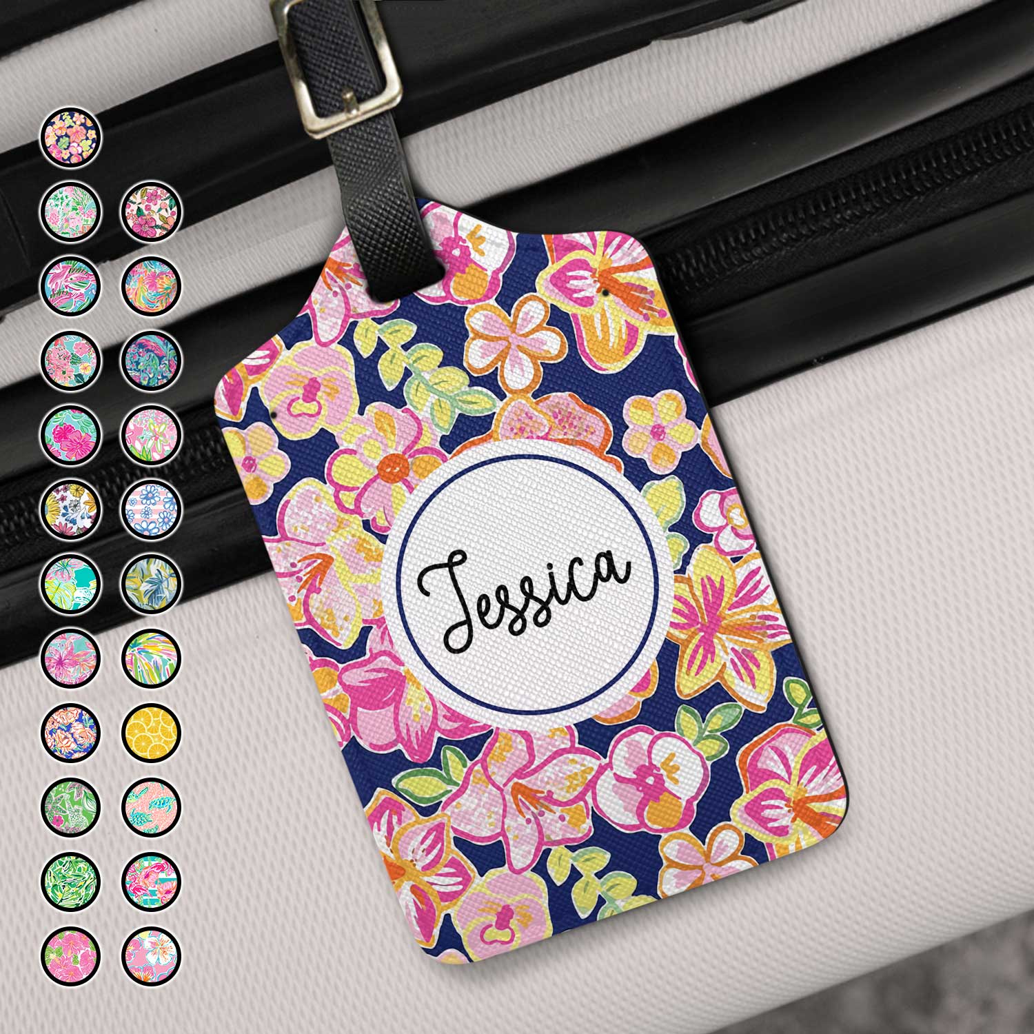 Tropical Name Tag - Gift For Traveling Lovers, Travelers - Personalize ...