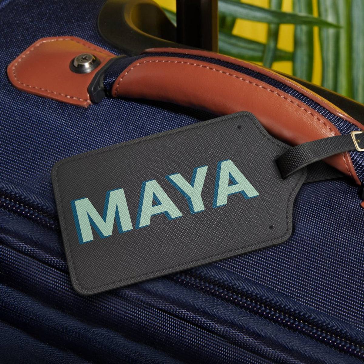 Shadow Monogram Name Tag - Gift For Traveling Lovers, Travelers - Pers ...