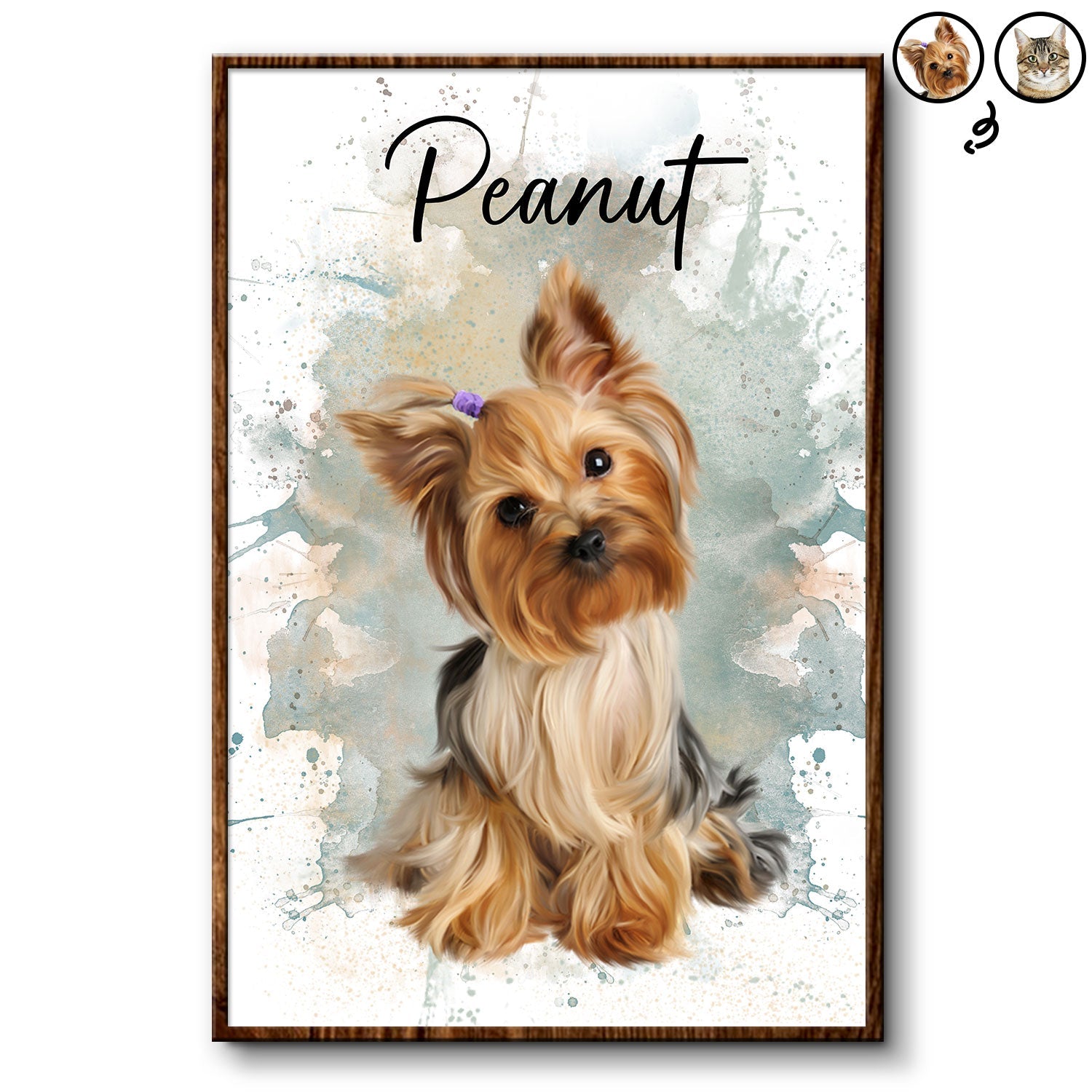 Custom Photo Dog Cat - Gift For Pet Lovers - Personalized Poster ...