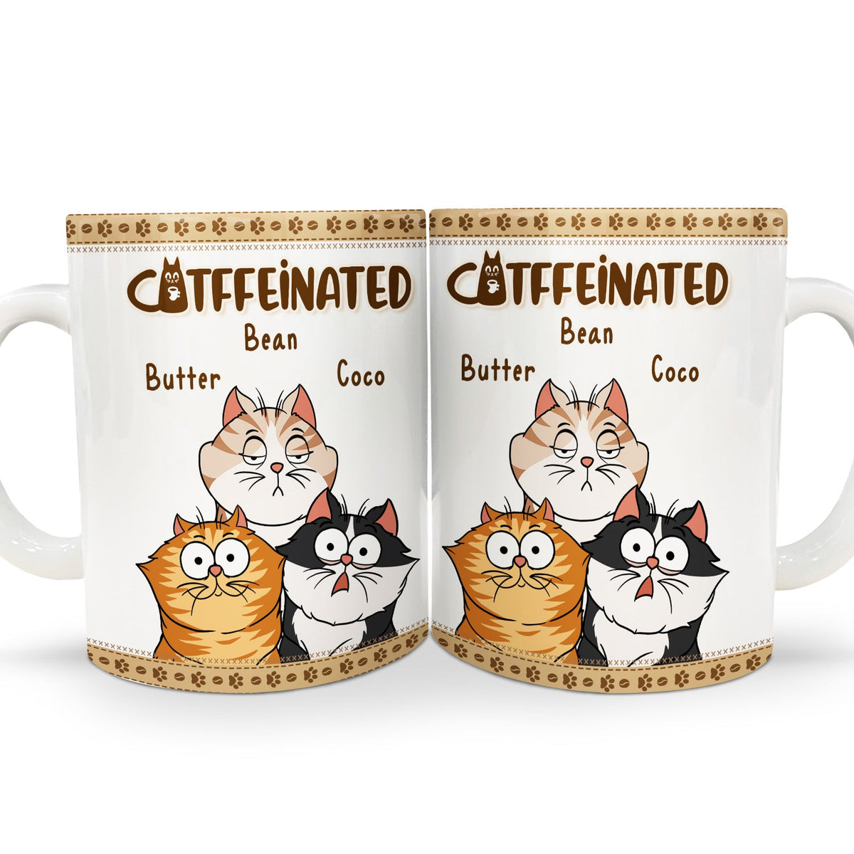 Catffeinated Funny Cartoon Cats - Gift For Cat Lovers, Cat Mom, Cat Da ...