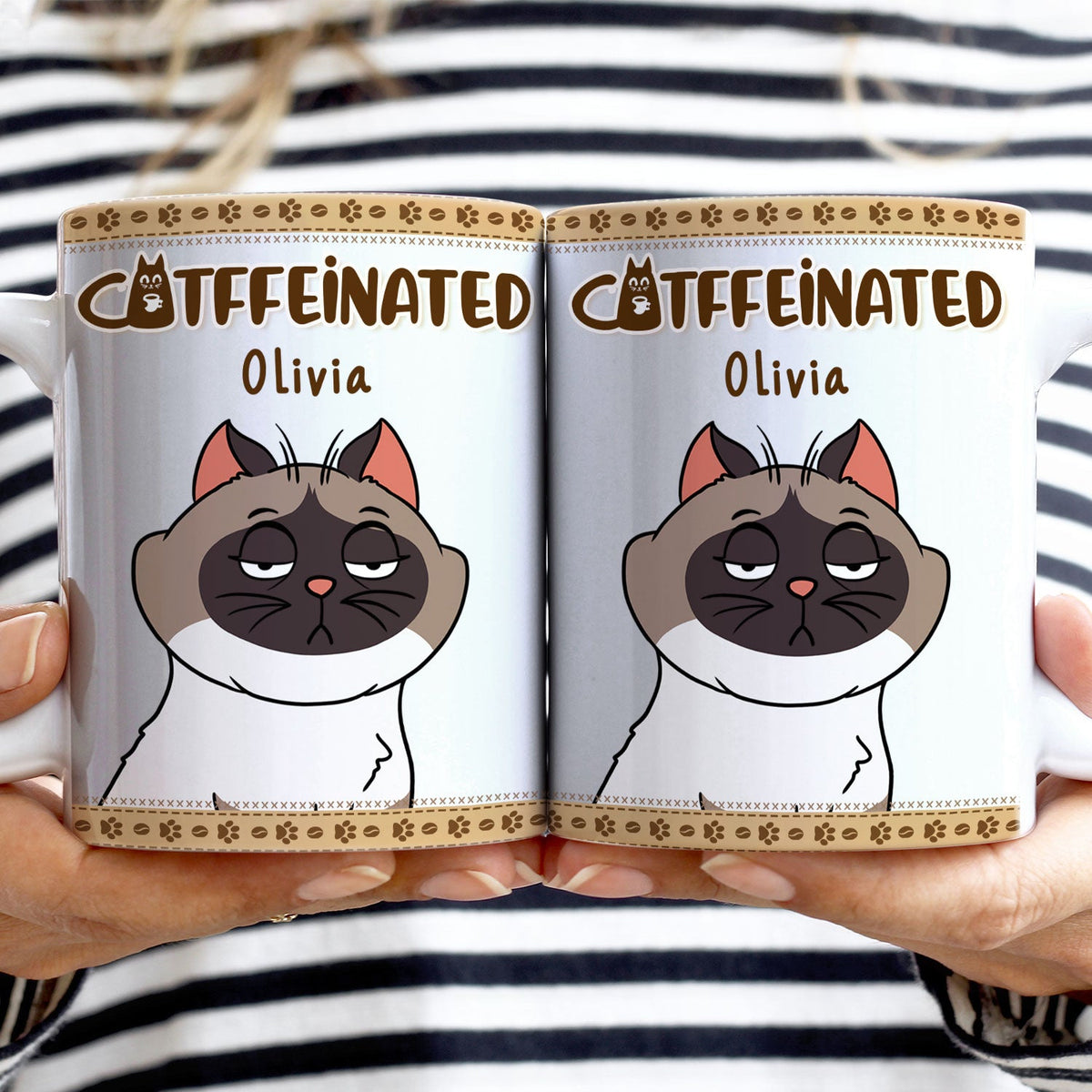 Catffeinated Funny Cartoon Cats - Gift For Cat Lovers, Cat Mom, Cat Da ...