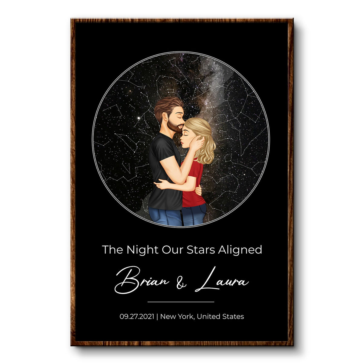 Star Map The Night Our Stars Aligned - Gift For Couples - Personalized ...