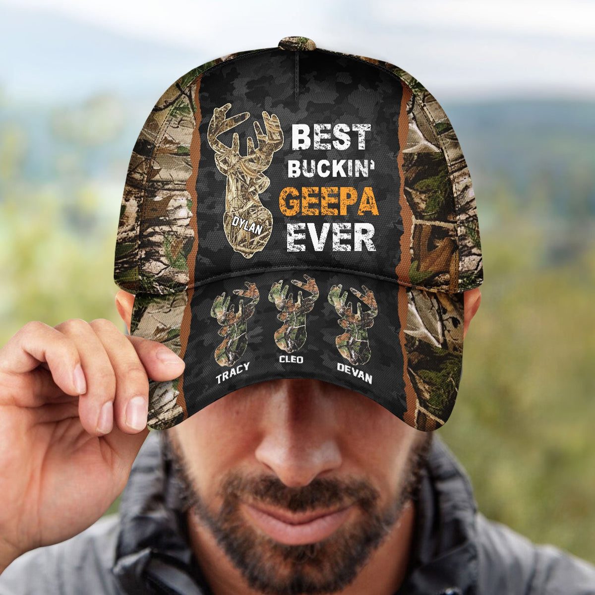 Bucking Dad Grandpa Hunting - Gift For Father, Grandfather - Personali ...