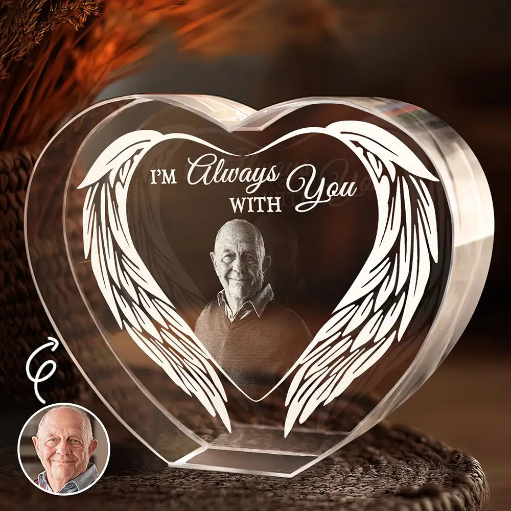 Custom Photo I'm Always With You - Personalized Crystal Heart – Wander ...