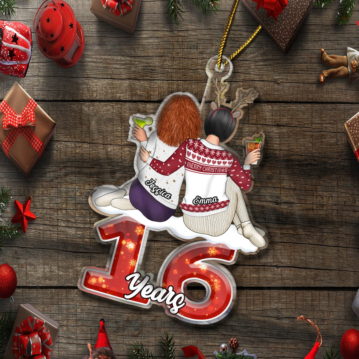 Couple Hugging Years Together - Anniversary, Christmas Gift For Couple ...