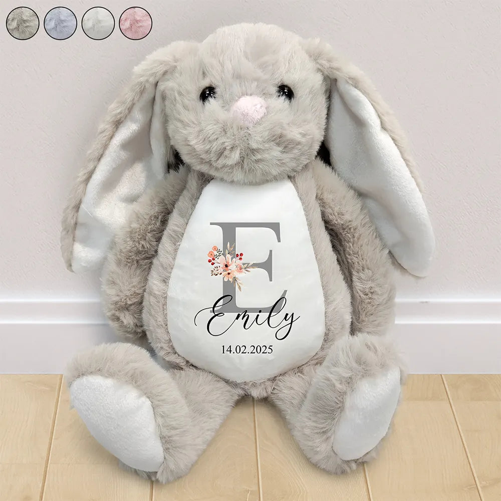 New Baby Baby Shower - Personalized Soft Toy Bunny – Wander Prints