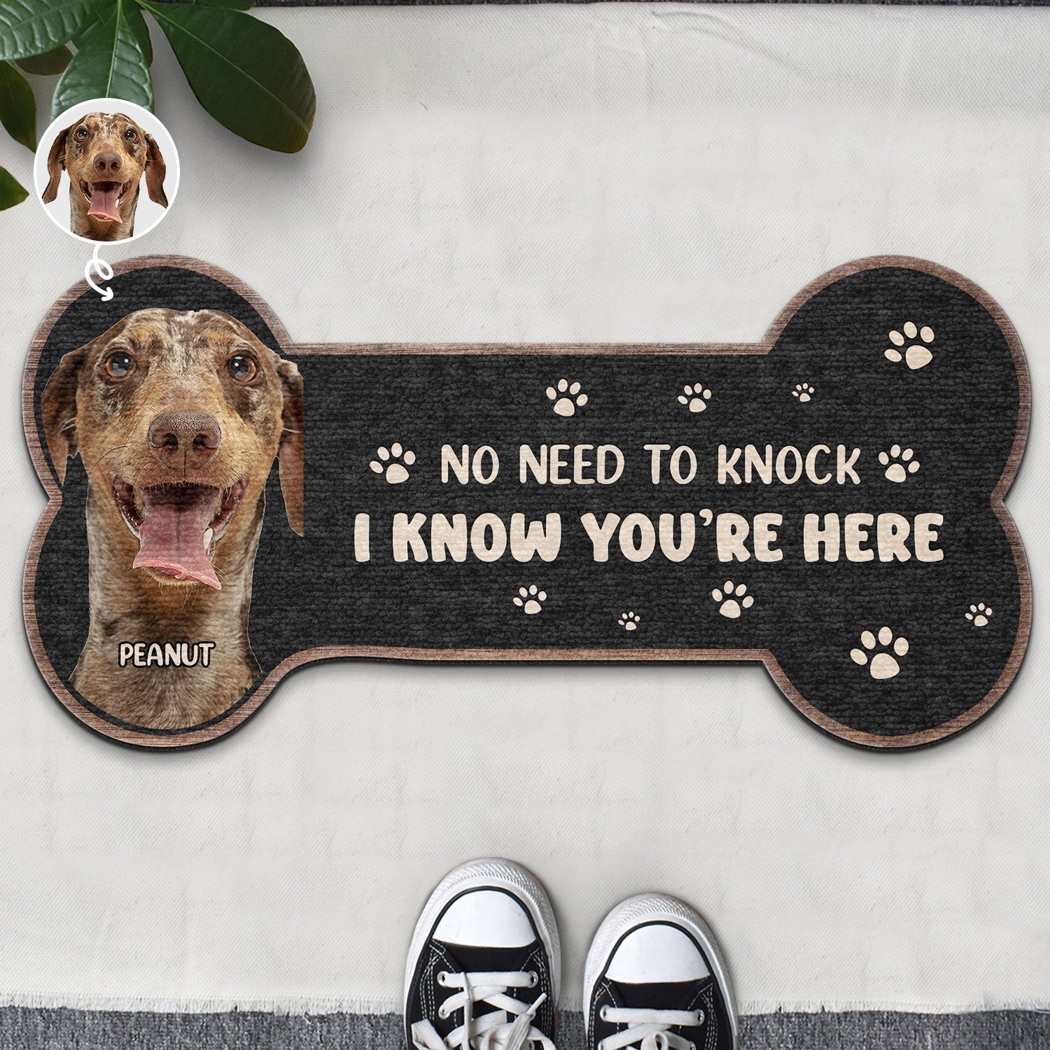 Custom Photo No Need To Knock - Gift For Pet Lovers - Personalized Cus ...