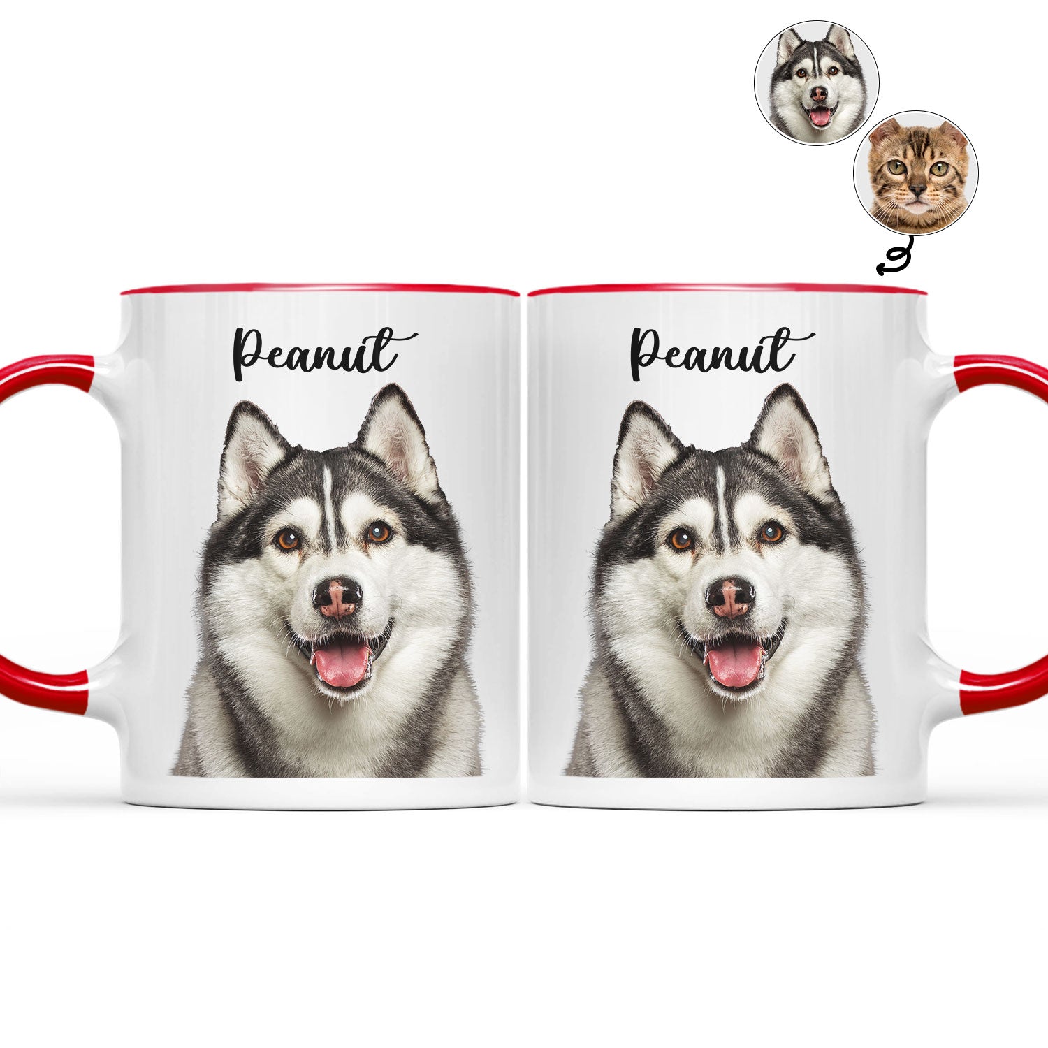 Custom Photo Dog Cat - Gift For Pet Lovers - Personalized Accent Mug ...
