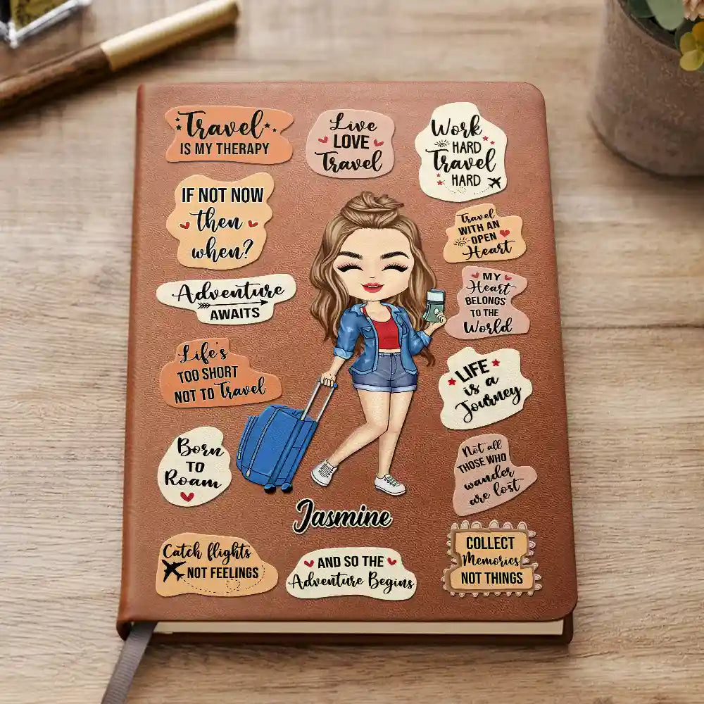 Life Is A Journey Travel Lovers - Personalized Leather Journal – Wander ...