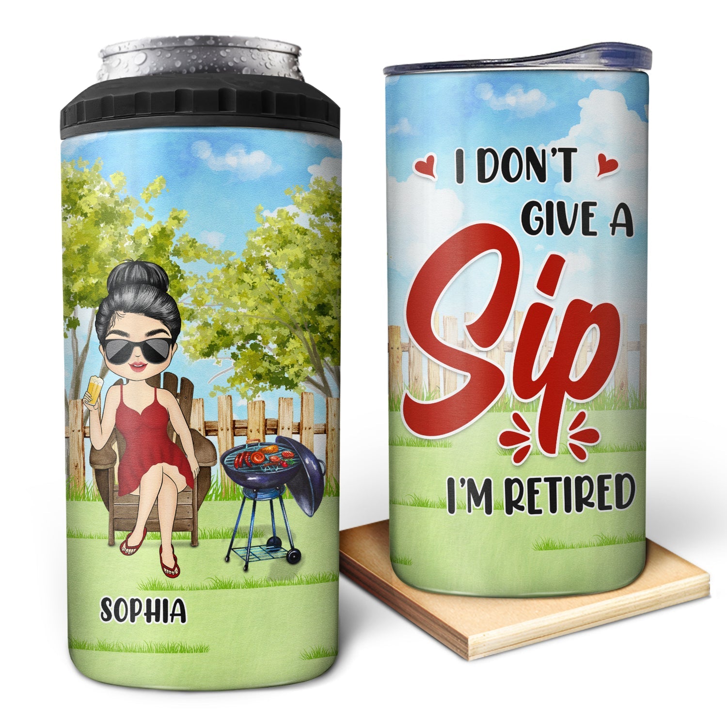 I Don't Give A Sip I'm Retired - Retirement Gift, Gift For Grandparent ...