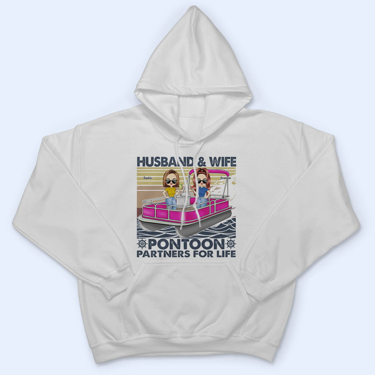 Boating Husband & Wife Pontoon Partners For Life - Traveling, Cruising ...