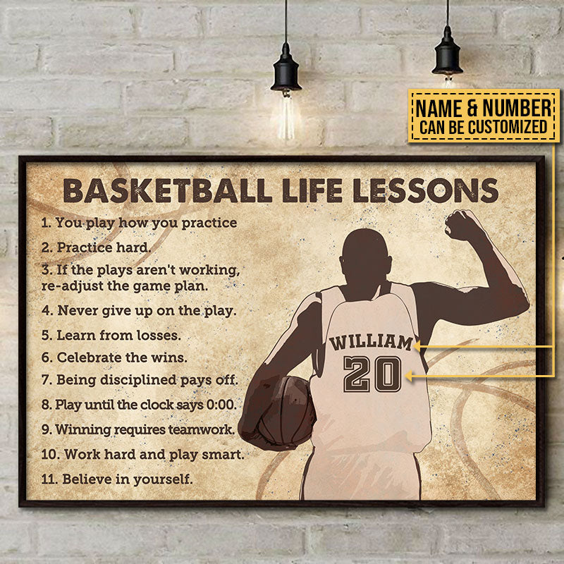 Personalized Basketball Life Lesson Custom Poster – Wander Prints