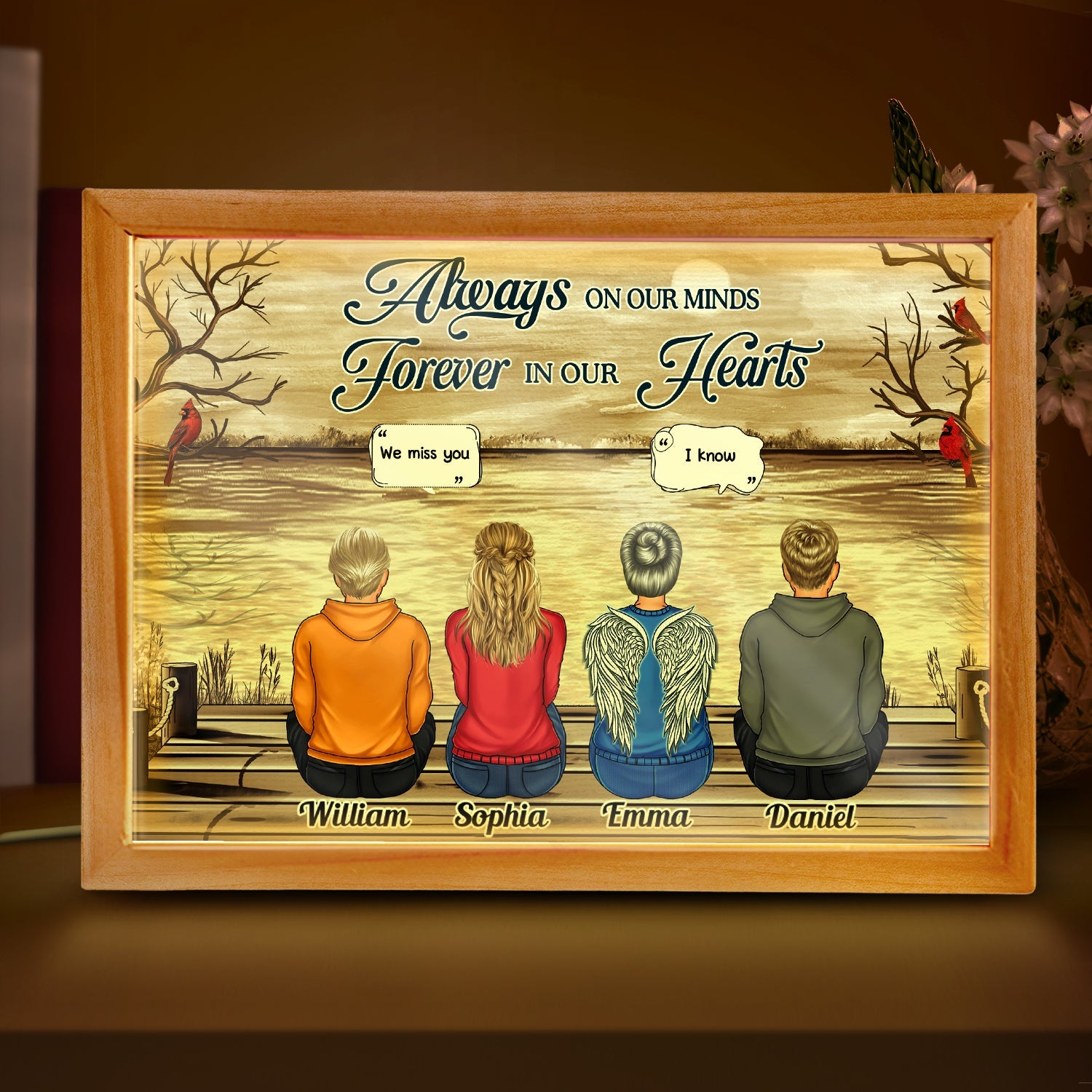 Always On Our Minds Forever In Our Hearts - Memorial Gift For Family ...