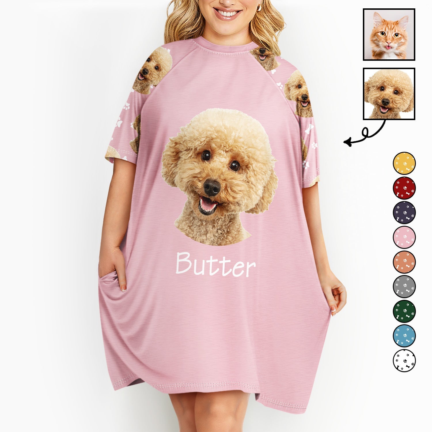 Custom Photo Pet Faces - Gift For Dog Lovers, Cat Lovers - Personalize ...