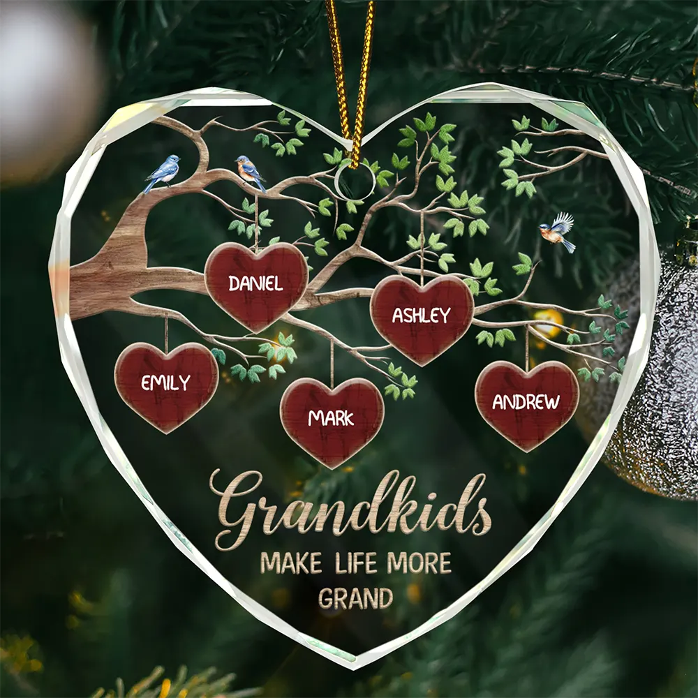 Grandkids Make Life More Grand Tree Of Hearts Grandma Grandpa - Person ...