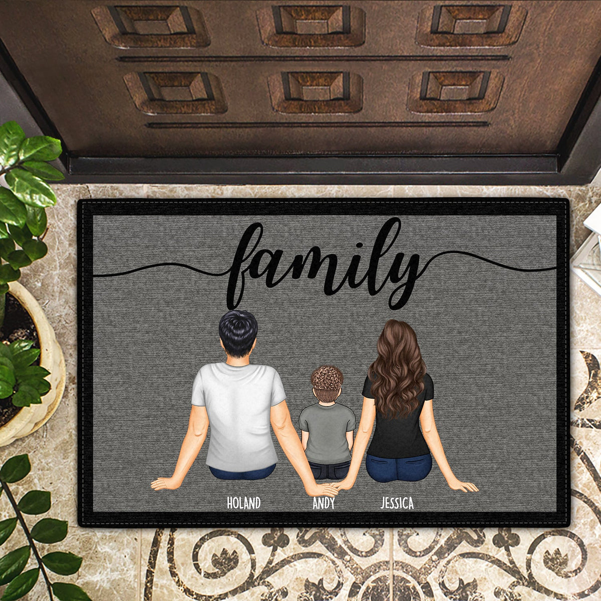 Family - Welcome Mat, Housewarming Mat - Personalized Doormat - Wander ...