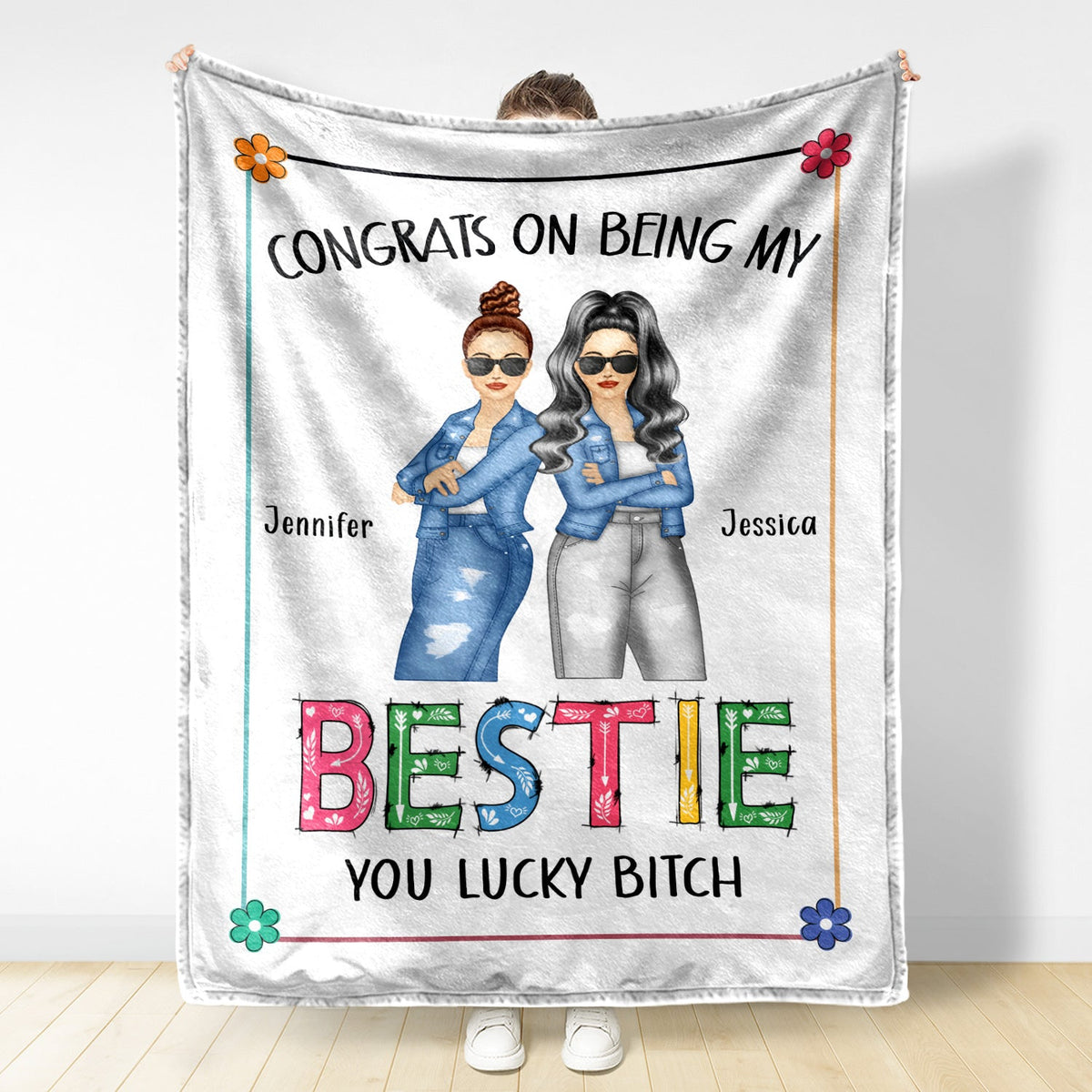Best Friend Congrats On Being My Bestie - Gift For Bestie - Personaliz ...