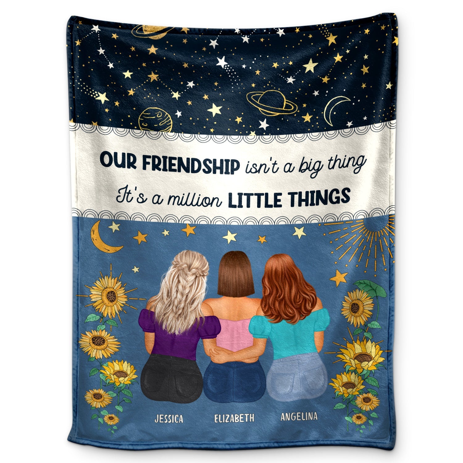 A Million Little Things - Gift For Besties - Personalized Fleece Blank ...