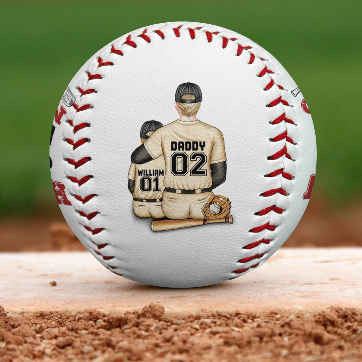 We Hit A Homerun Scoring You As Our Dad - Personalized Baseball, Softb ...