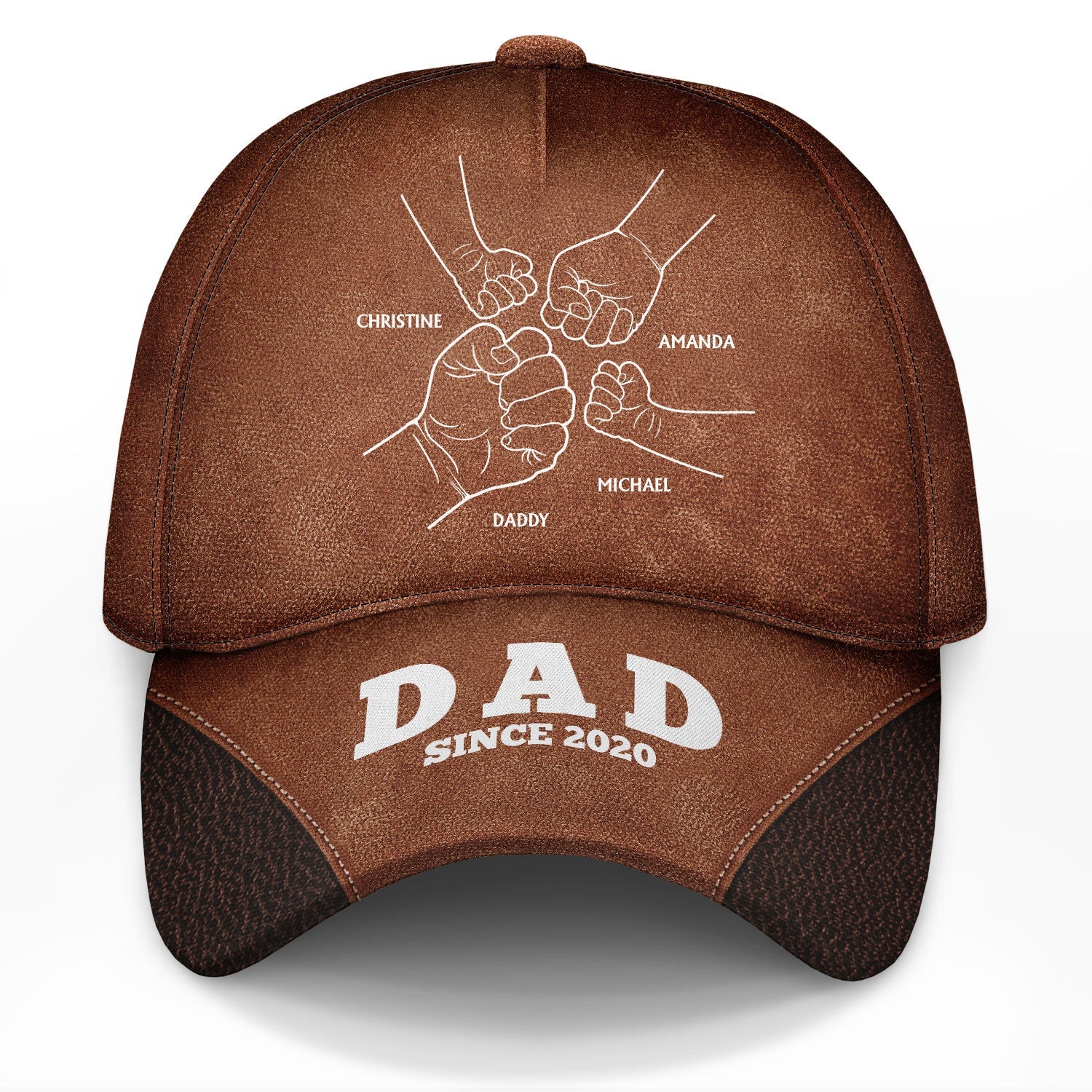 Hand Punch Line Sketch Dad Since - Personalized Classic Cap – Wander Prints