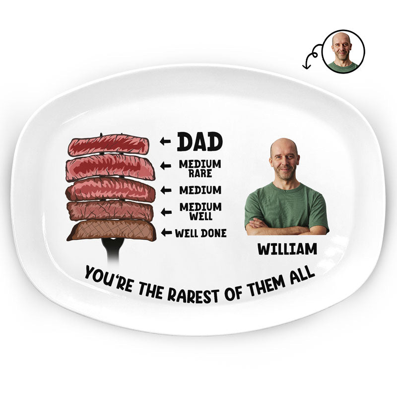 Custom Photo Dad You Are The Rarest - Personalized Plate - Wander Prints™