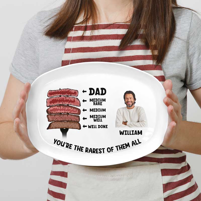 Custom Photo Dad You Are The Rarest - Personalized Plate - Wander Prints™