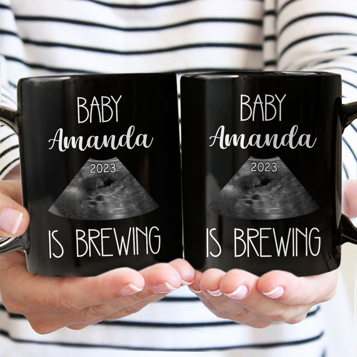 Custom Photo Baby Bump Is Brewing - Pregnancy Gift For Mom - Personali ...