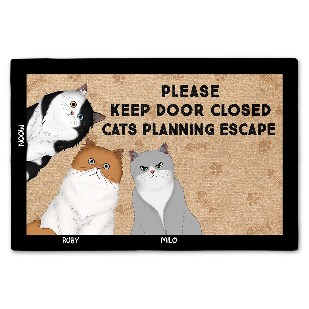 Semi Real Cats Planning Escape - Gift For Cat Lovers - Personalized Do ...