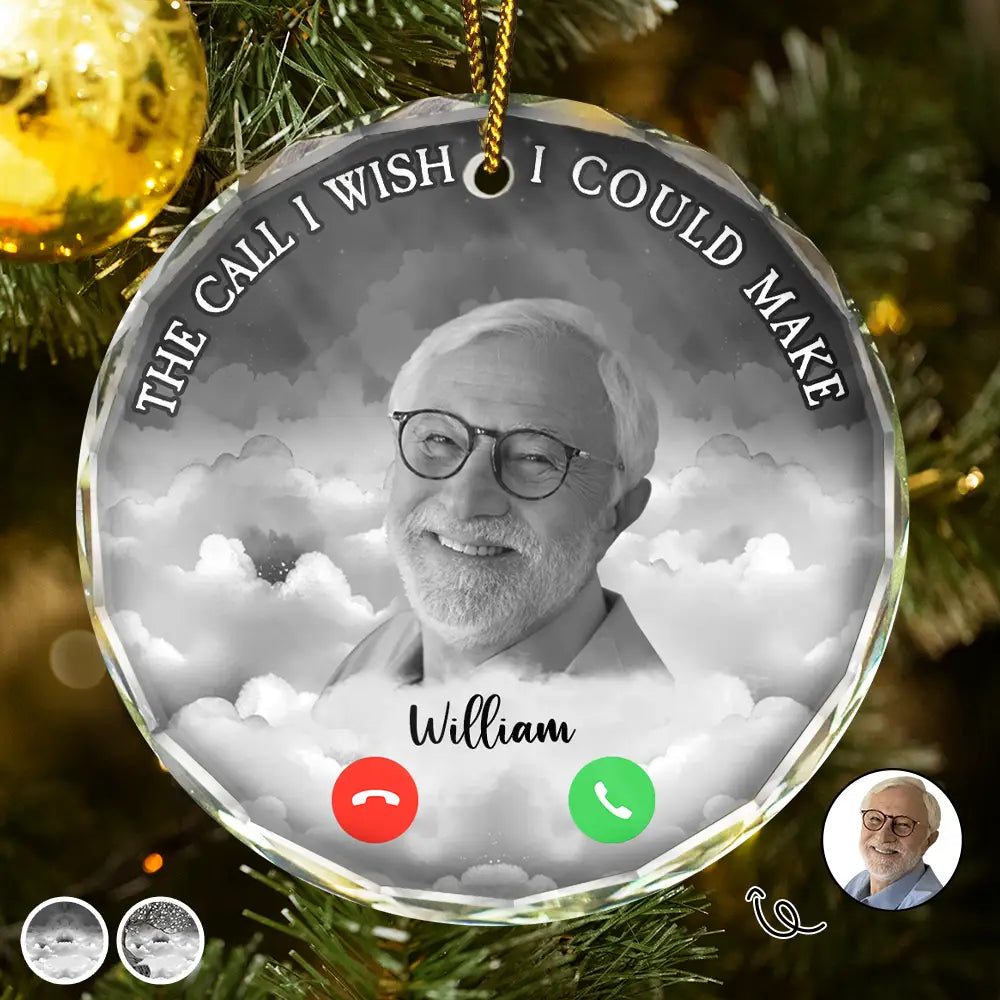 Christmas Custom Photo The Call I Wish I Could Make - Personalized Cir ...