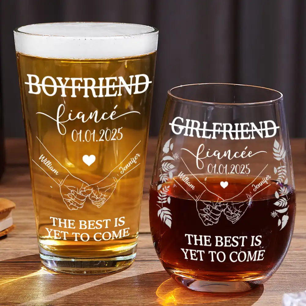 Girlfriend Fiancee Boyfriend Fiance Engagement Couple Gift - Personali ...