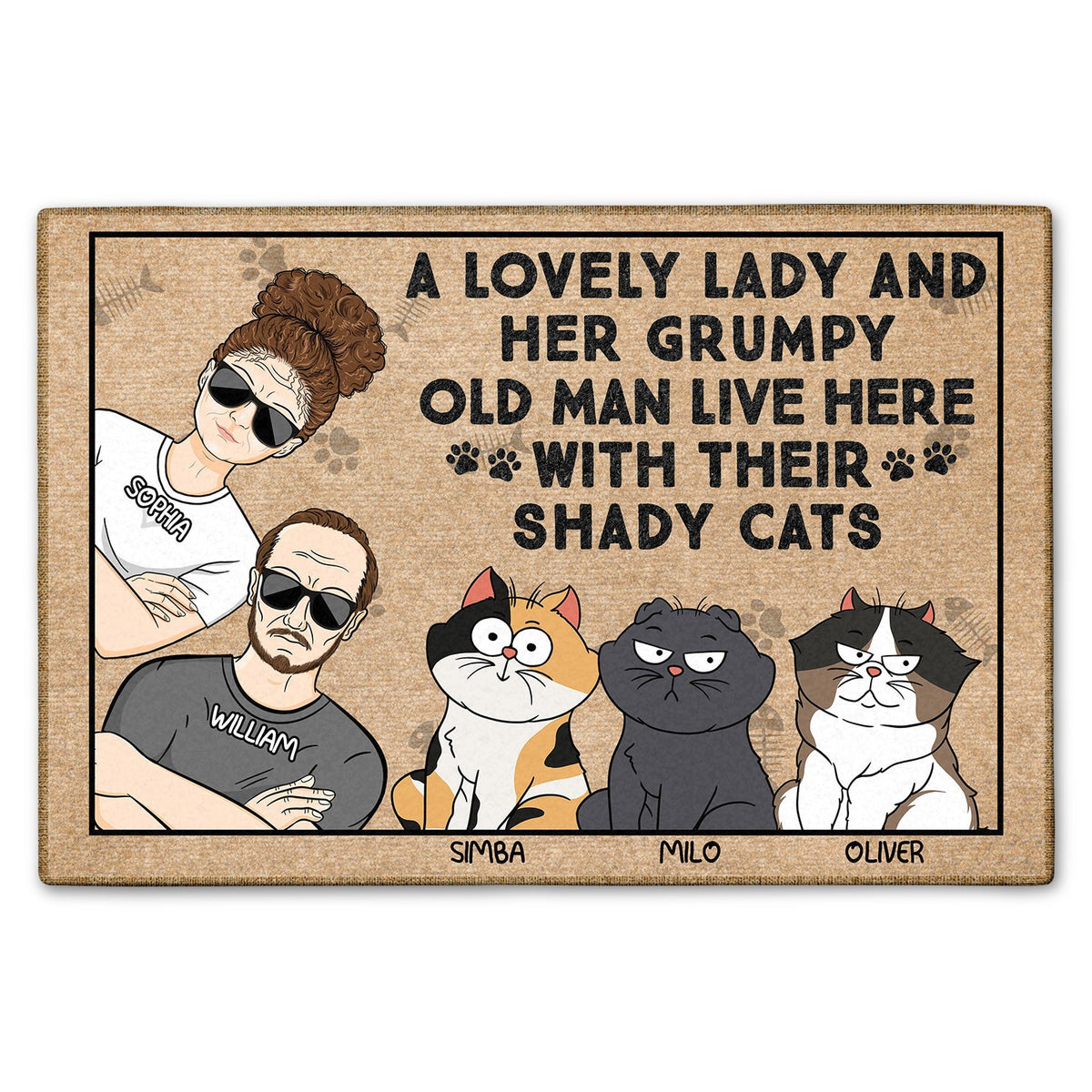 A Lovely Lady And Her Grumpy Old Man Live Here With Their Shady Cats ...