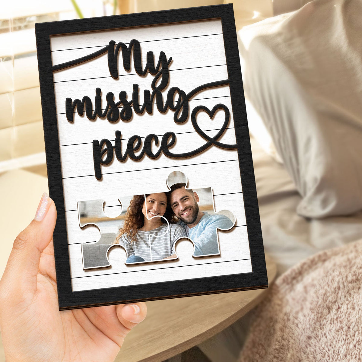 Custom Photo My Missing Piece - Gift For Old Couples, Husband, Wife ...