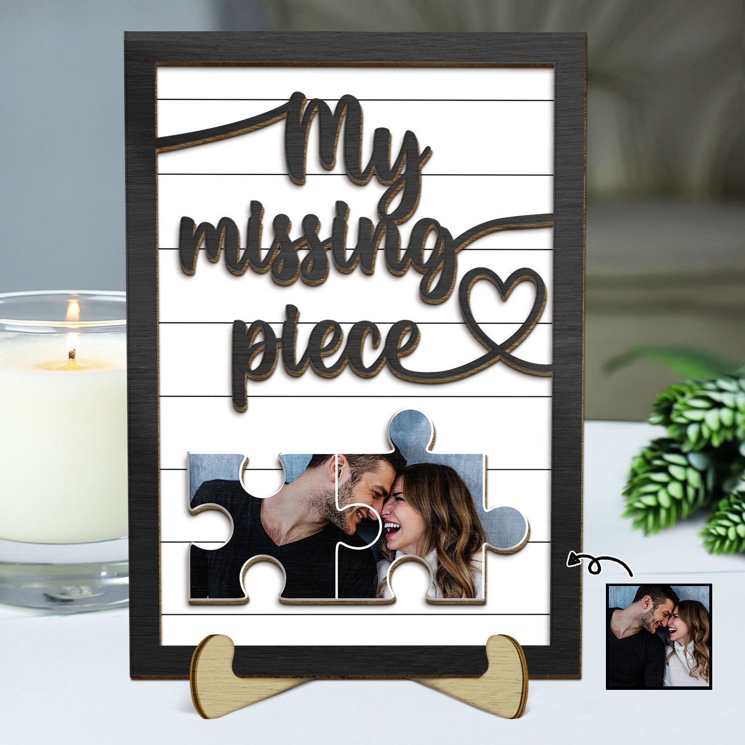 Custom Photo My Missing Piece - Gift For Old Couples, Husband, Wife ...