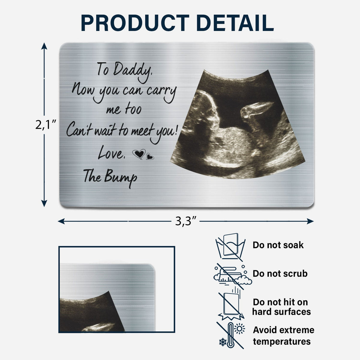 Custom Photo To Daddy Now You Can Carry Me Too - Gift For Dad, Father ...