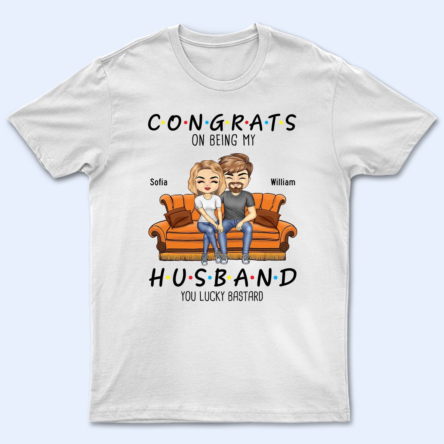 Congrats On Being My Husband You Lucky - Birthday, Anniversary Gift Fo ...
