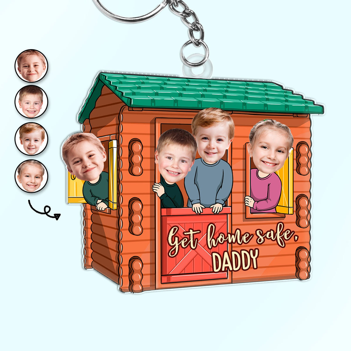 Custom Photo Get Home Safe Daddy - Gift For Dad, Grandpa, Mom, Grandma ...