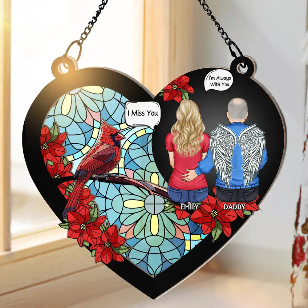 I Miss You I'm Always With You - Personalized Window Hanging Suncatche ...