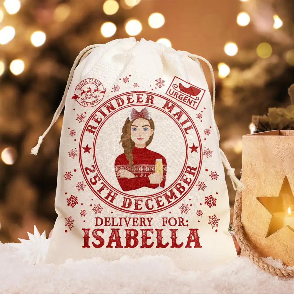 Reindeer Mail Merry Christmas - Personalized Favor Bag – Wander Prints