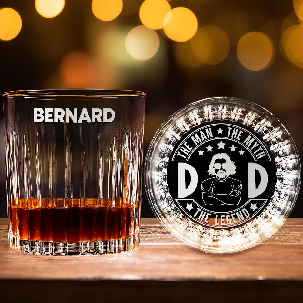 The Man The Myth The Legend - Personalized Rocks Whiskey Glass – Wander ...