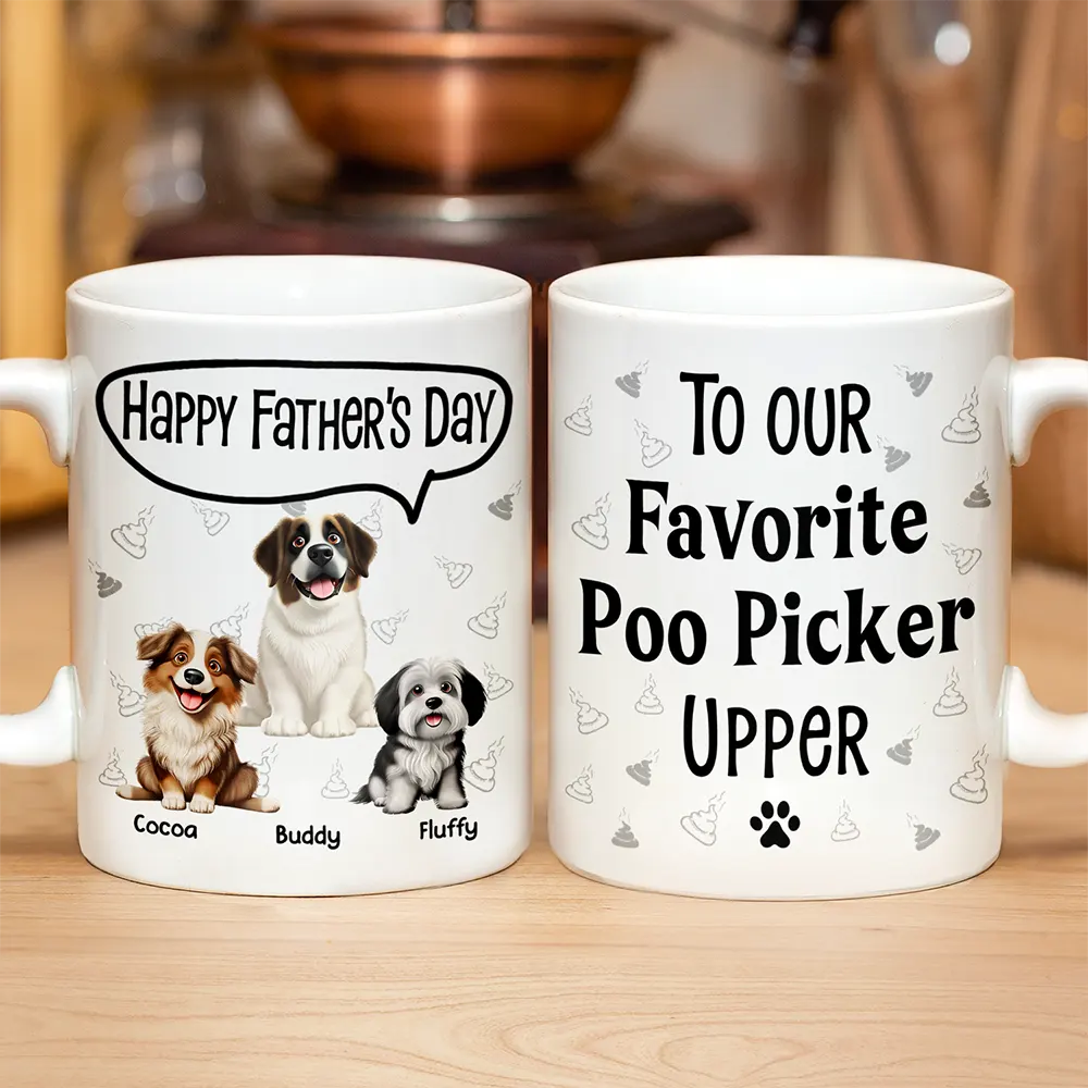 To My Favorite Poo Picker Upper Dog Dad Fun 3D Effect Dogs - Personali ...