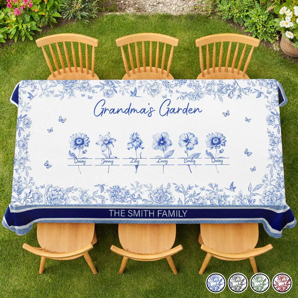 Toile Grandma Flower Garden - Personalized Tablecloth – Wander Prints