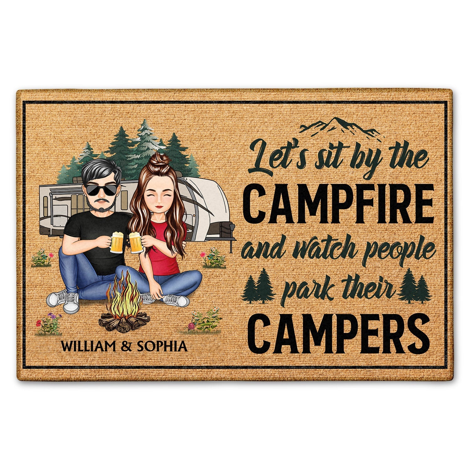 Let's Sit By The Campfire And Watch People Park - Gift For Camping Lov ...