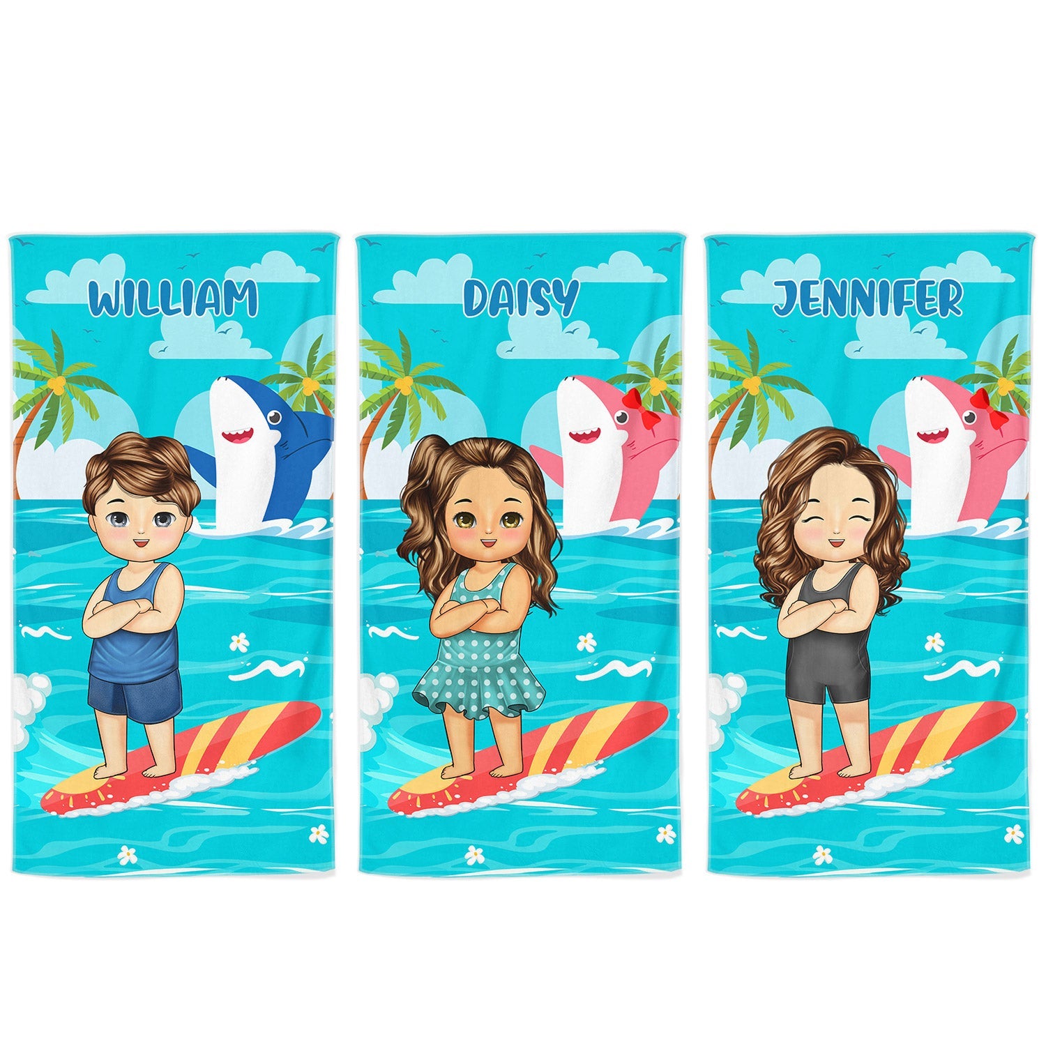 Baby And Kid Shark - Summer, Vacation, Beach Funny Gift For Kids - Per ...